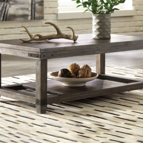 Valebeck Black/Brown Square Lift Top Cocktail Table | Cincinnati ...
