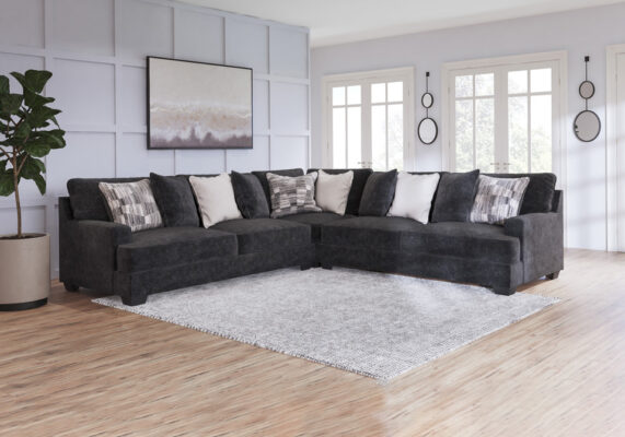 Lavernett Charcoal 3pc. Sectional | Cincinnati Overstock Warehouse