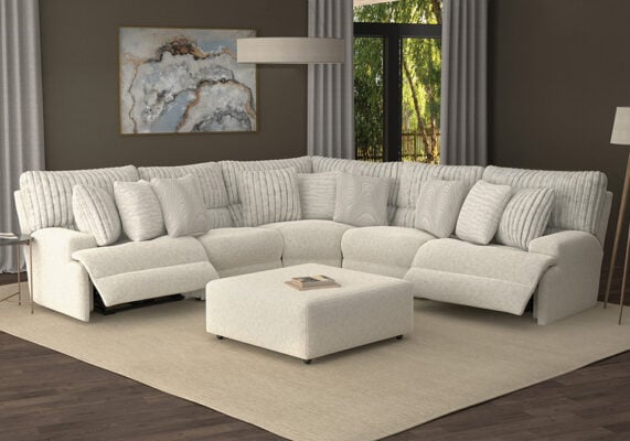 Augustine Matte Black 6pc. Power Reclining Sectional | Cincinnati ...